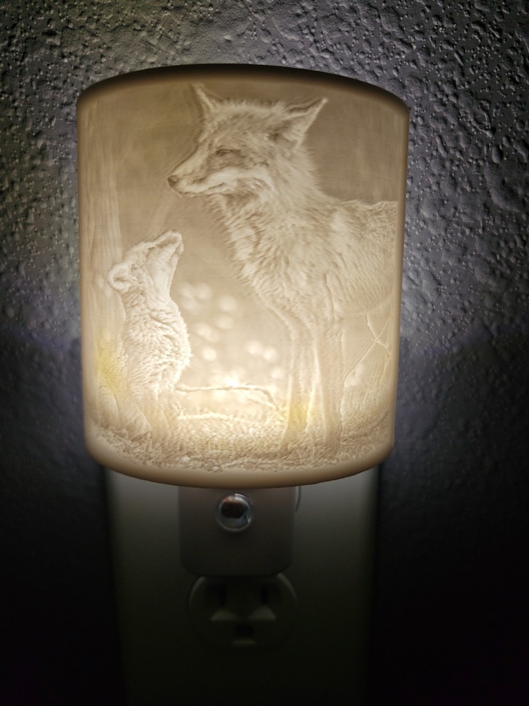 Fox Night Light Lithophanes